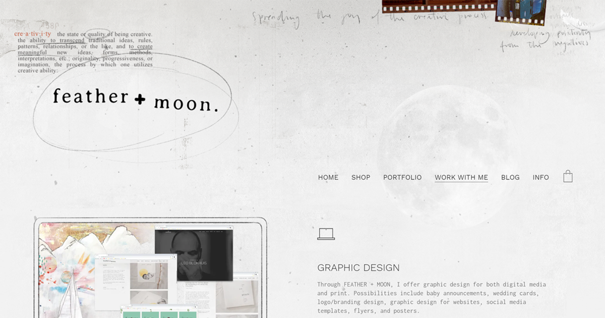 FEATHER + MOON — Info